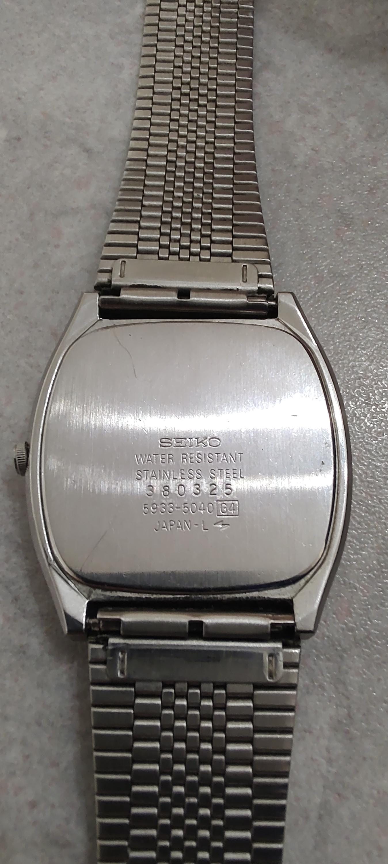 Seiko Octagon Octagonal Textured Watch Silver Silver Tone Mens Unisex ...