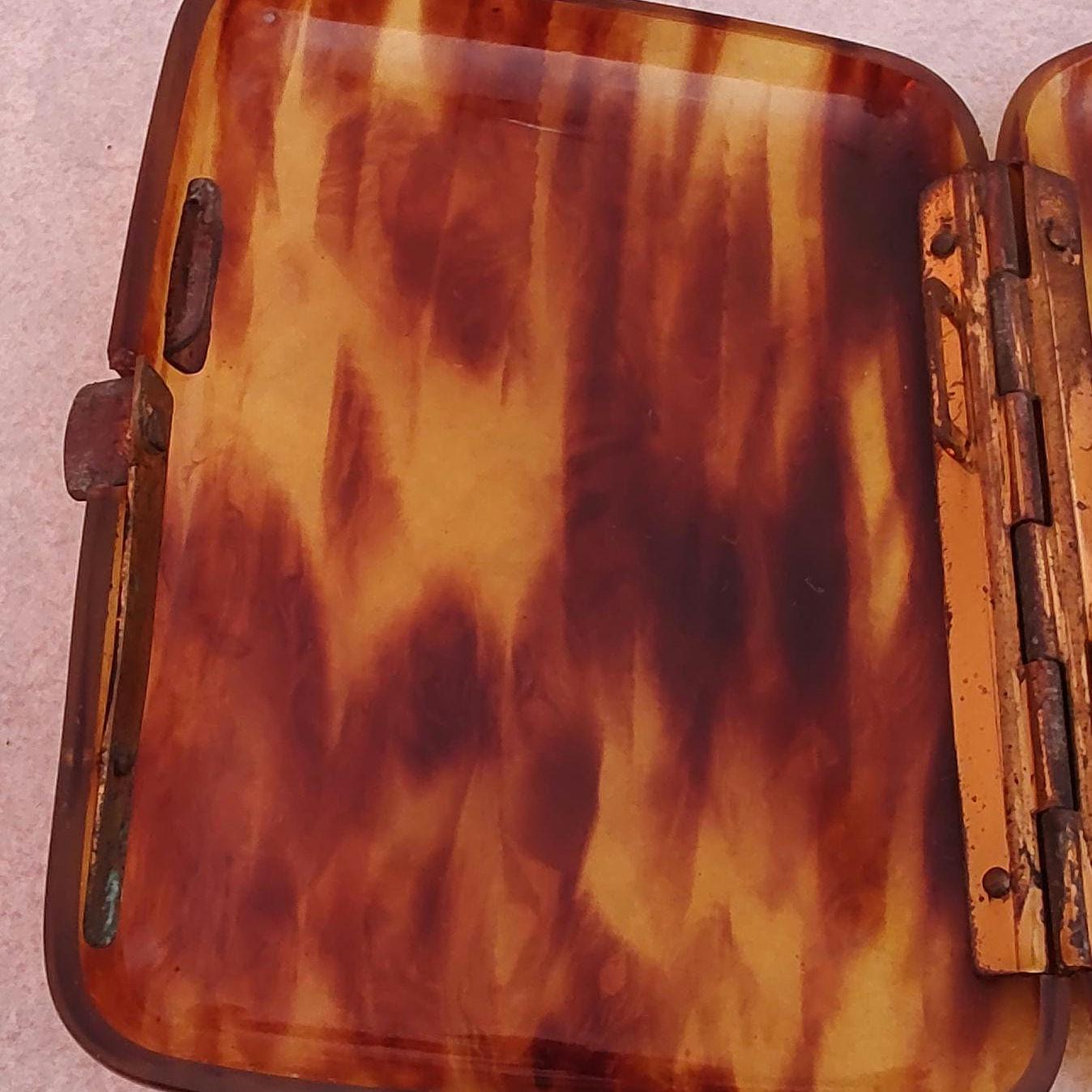 Antique Tortoiseshell Faux Tortoishell Cigarette Case Cigar Case ...