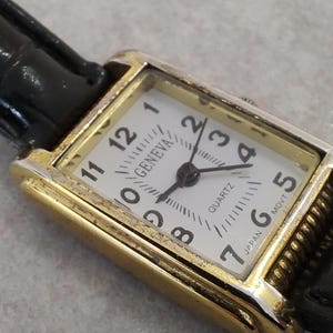 GENEVEA Tank Watch Quartz Watch Vintage - Etsy