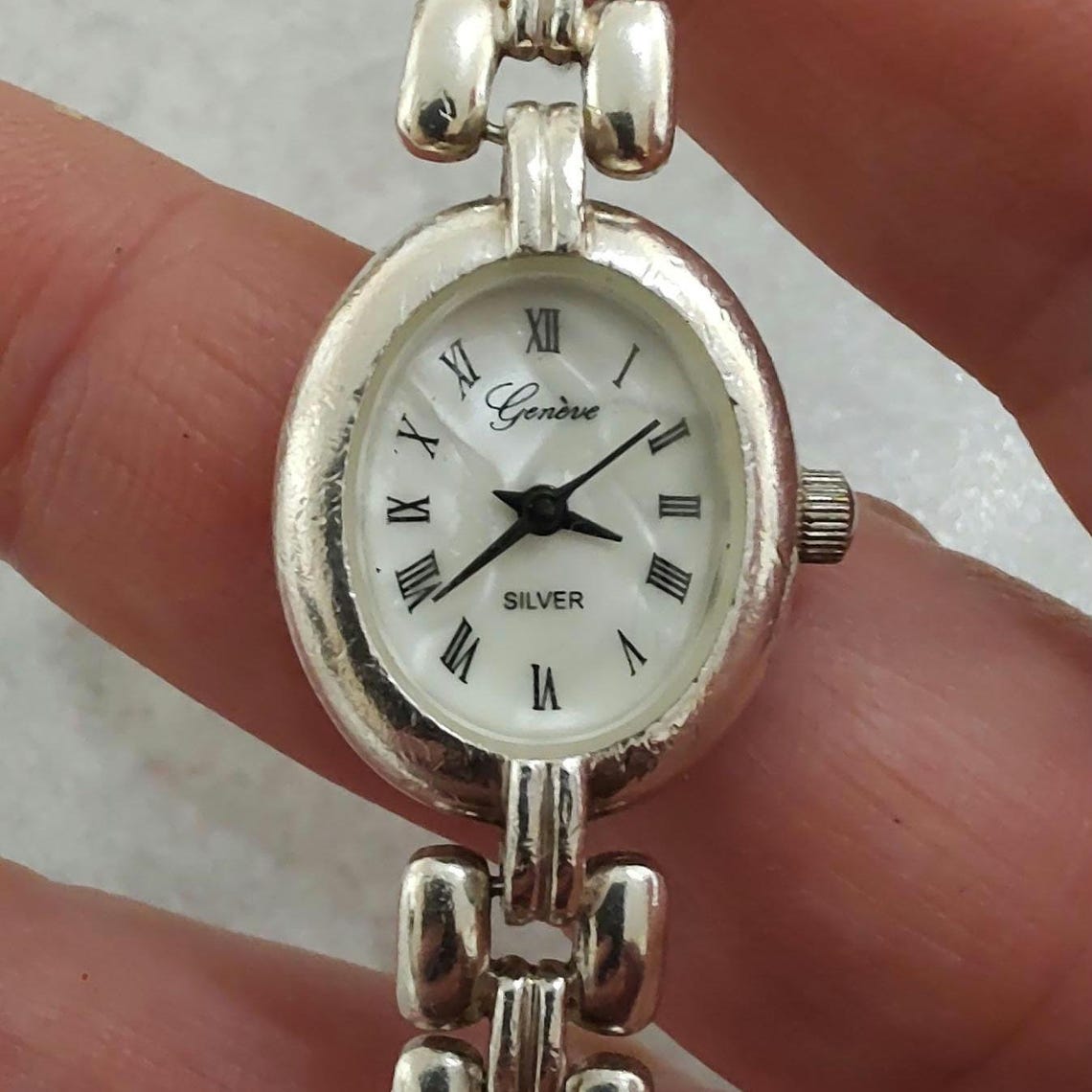 VINTAGE SOLID SILVER Geneve Sterling Silver 925 Quartz Watch - Etsy