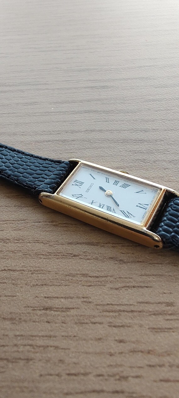 Vintage SEIKO Japanese quartz tank watch rectangular … - Gem