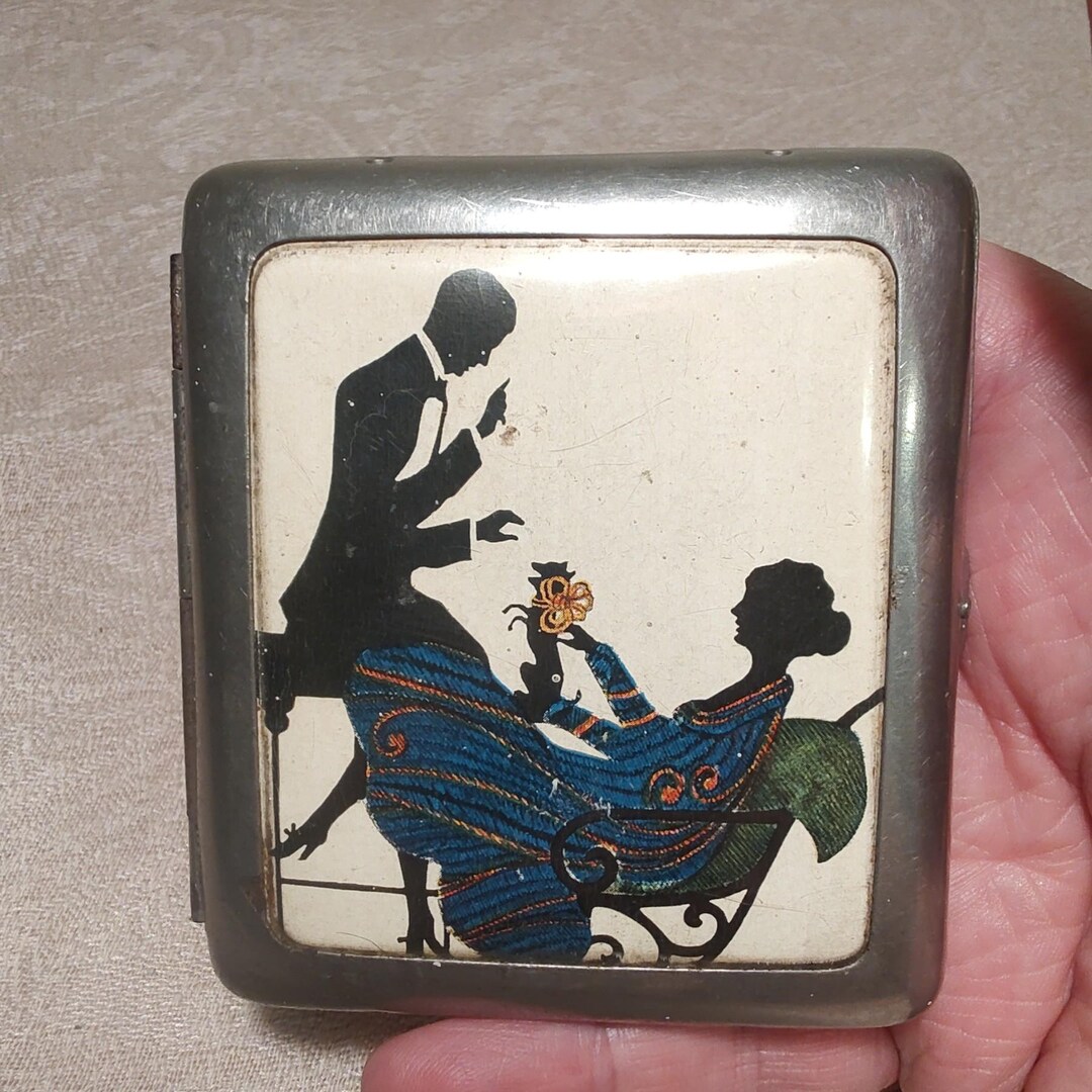 Antique Art Deco WW2 Era Cigarette Case - Etsy