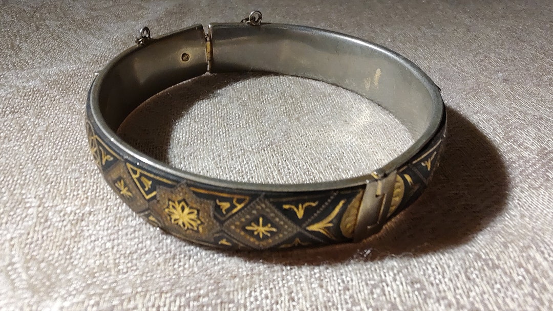 Vintage 1950s Japanese Spanish Damascene Toledo Komai 2k Gold Inlay ...