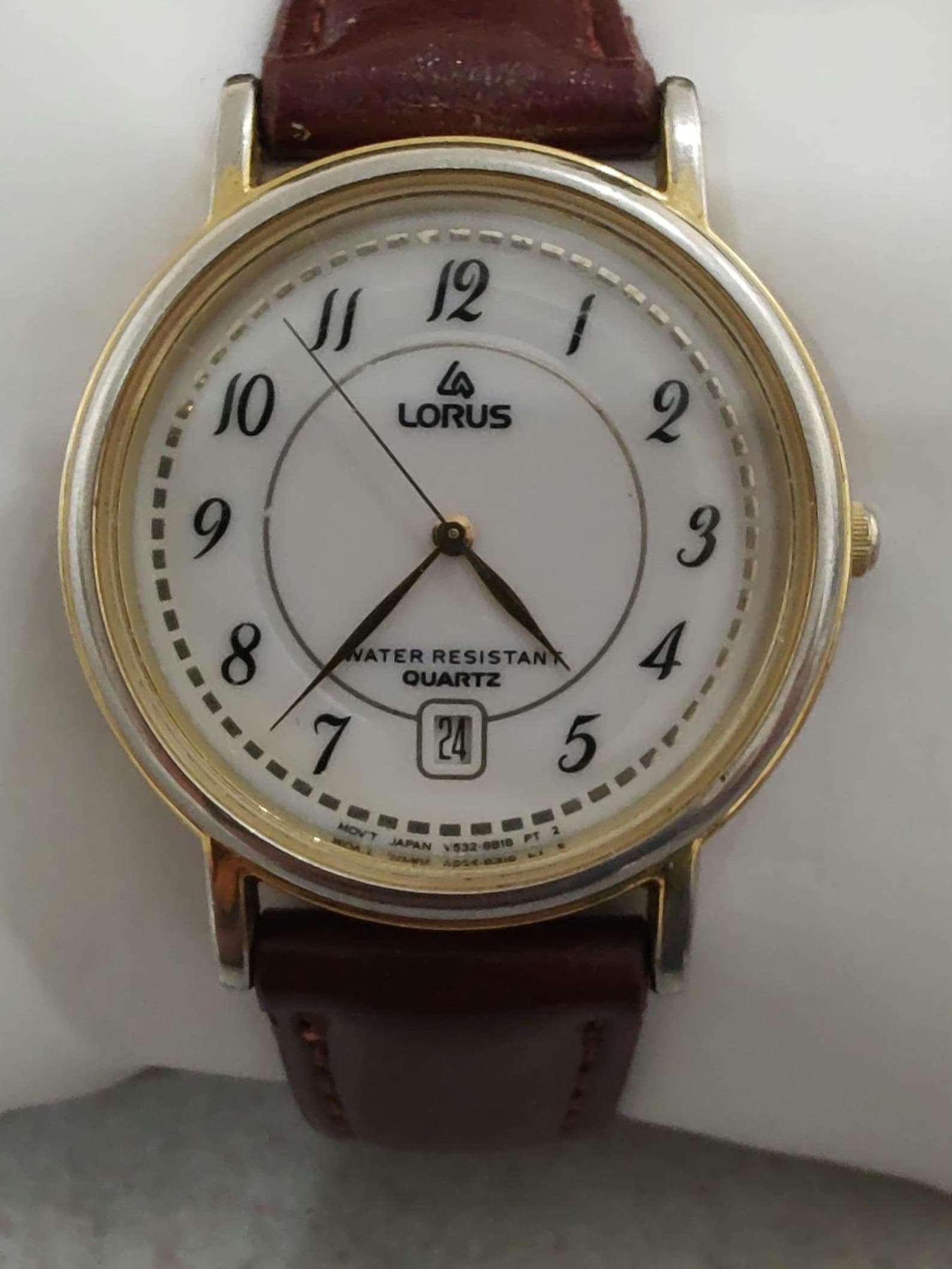 Vintage Large 1980s 90s Japanese Lorus Dress Wwtch By Seiko Watch Date