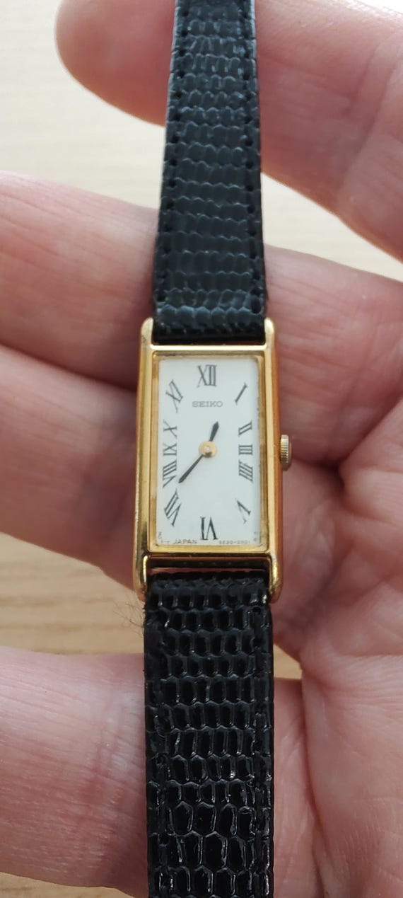 Vintage SEIKO Japanese quartz tank watch rectangular … - Gem