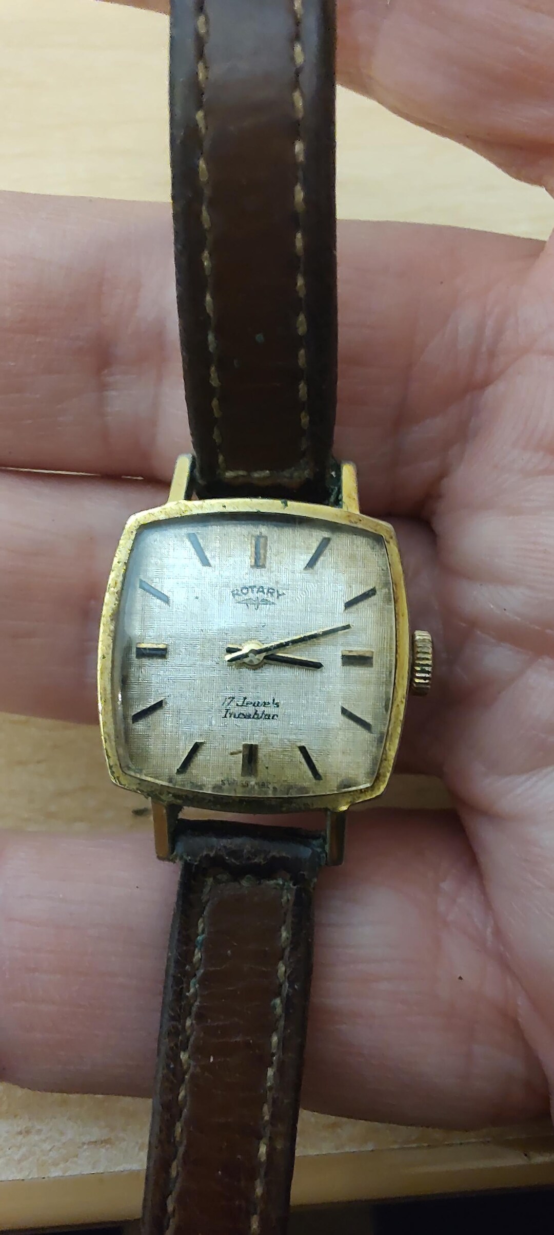 VINTAGE 1960s ROTARY 17 Jewel Incabloc Mechanical Self Winding ...