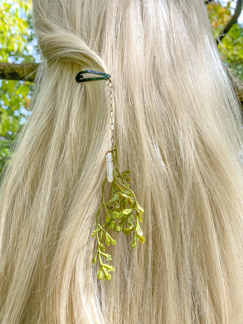 Dangle Hair Clip Moss | Fairy Hair Accessory | Nature Fairy Hair ...
