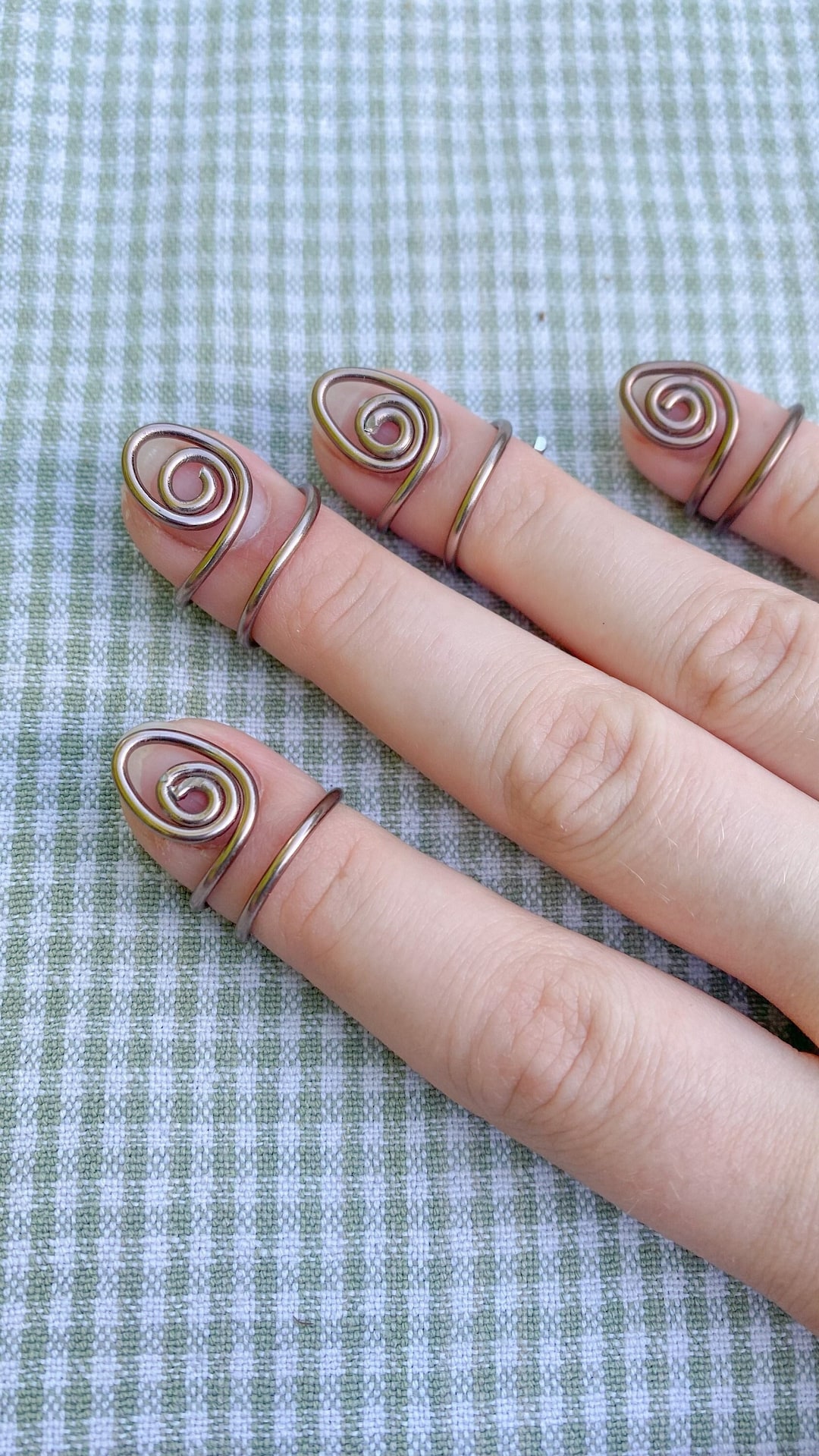 Fingertip Ring | Wire Wrap Swirl Ring | Bronze Color Jewelry | Reusable ...