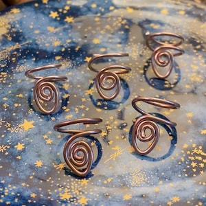 Fingertip Ring | Wire Wrap Swirl Ring | Bronze Color Jewelry | Reusable ...