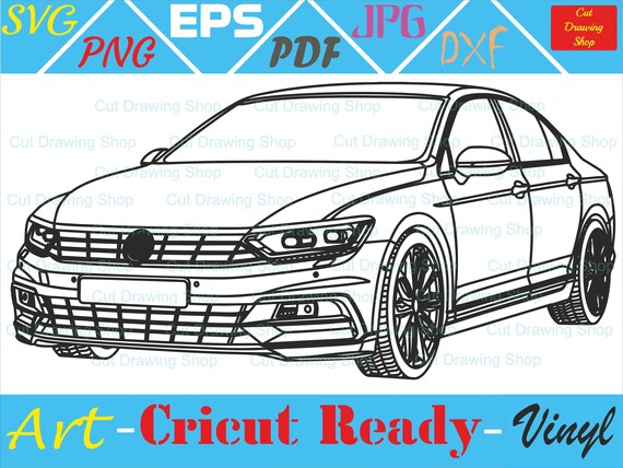 Volkswagen Passat Car Vector Svg Cut File Svg Silhouette - Etsy