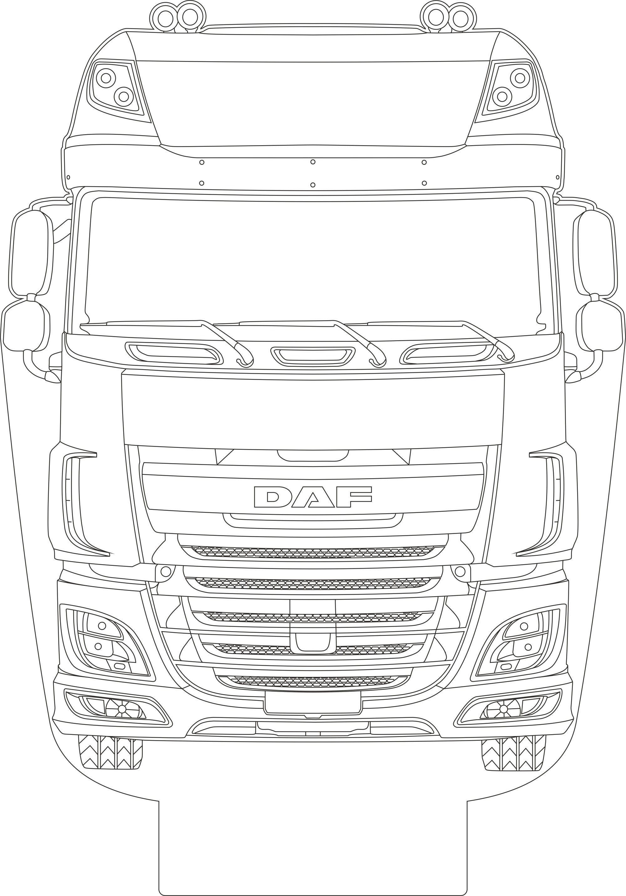 Daf Truck 3d Vector Illusion Acrylic Lamp Light File LED Cut | Etsy