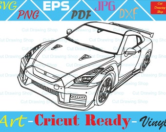 Nissan gtr vector | Etsy México