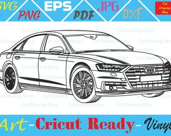 Silhouette audi svg | Etsy