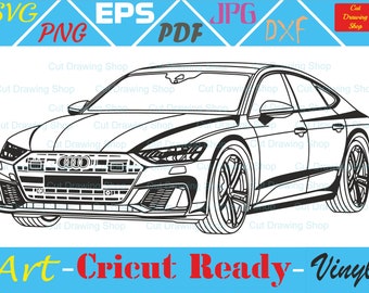 Silhouette audi svg | Etsy