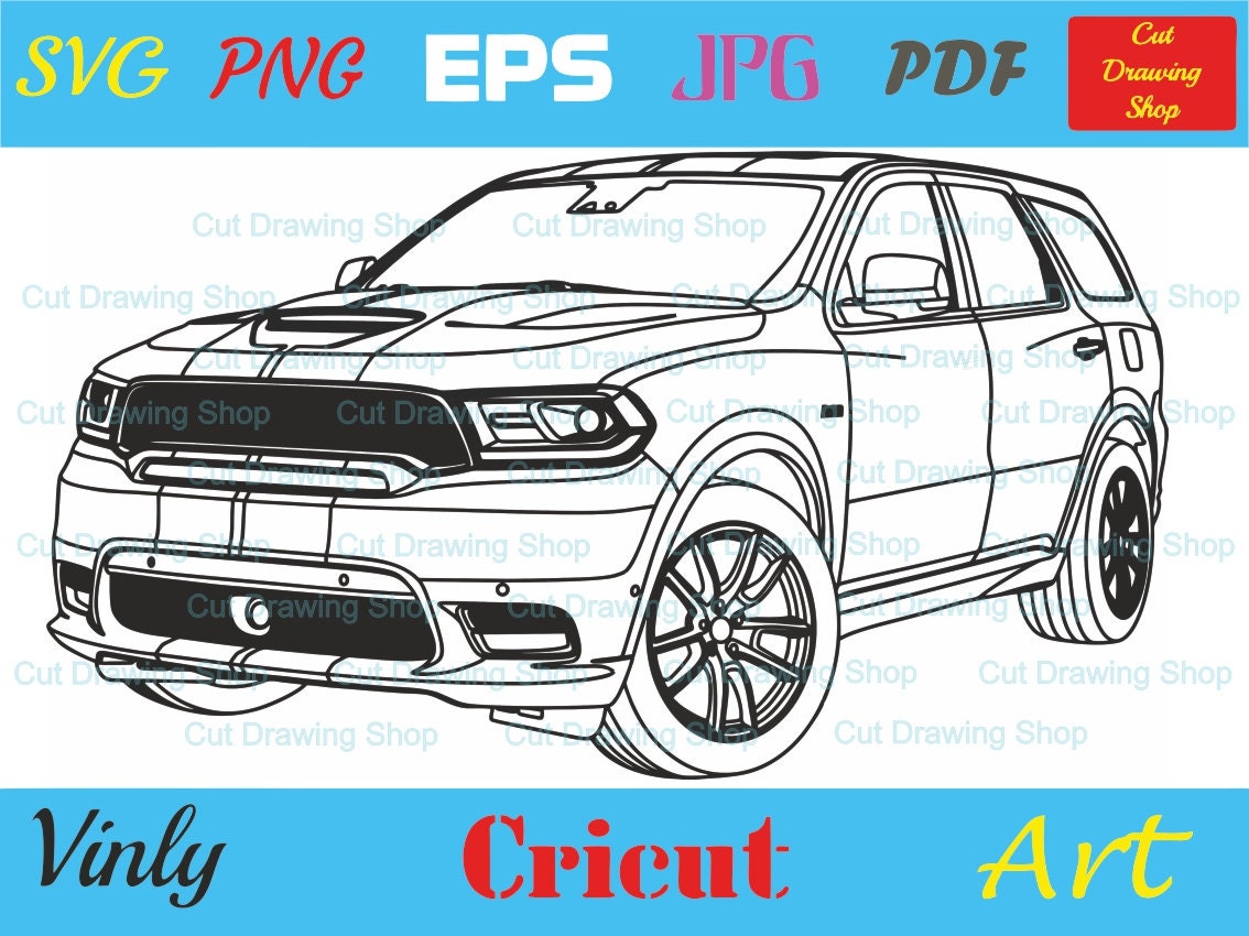 Dodge Durango Srt Suv Vector Cut File Silhouette Vinyl | Etsy