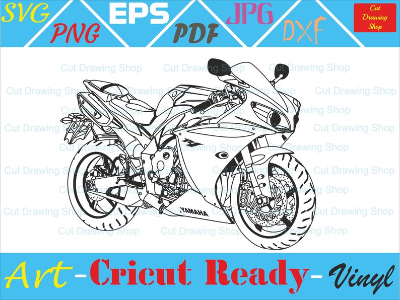 2011 Yamaha Yzf R1 Vector Cut File SVG Sticker Cut File Svg | Etsy