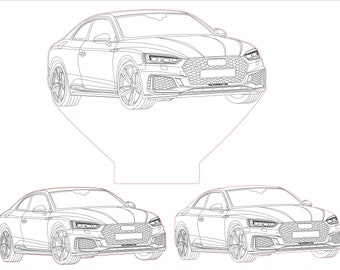 Audi rs5 dessin svg - Etsy France