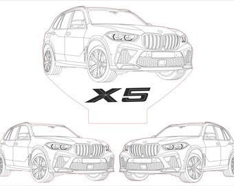 Bmw x5 dibujo svg - Etsy España