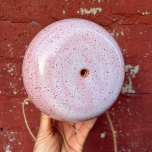 Coral Pink Hanging Planter, Handmade Ceramic Planter, Tulip Hanging ...