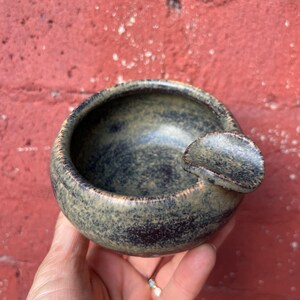 Black Ashtray With Joint Rest, Handmade Ceramic Ashtray, Smoker Gift - Etsy