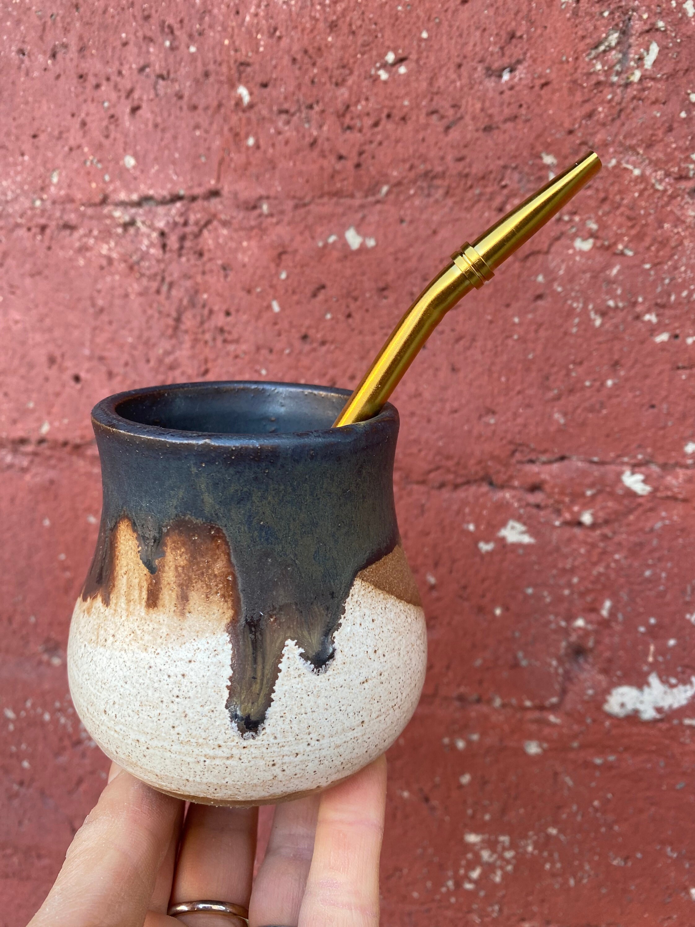 Ceramic Mate Cup Yerba Mate Gourd Ceramic Calabash Cup | Etsy