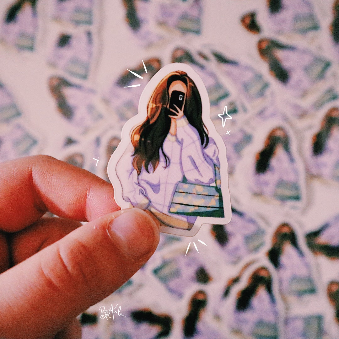 Morning Selfie Vinyl Sticker - Etsy