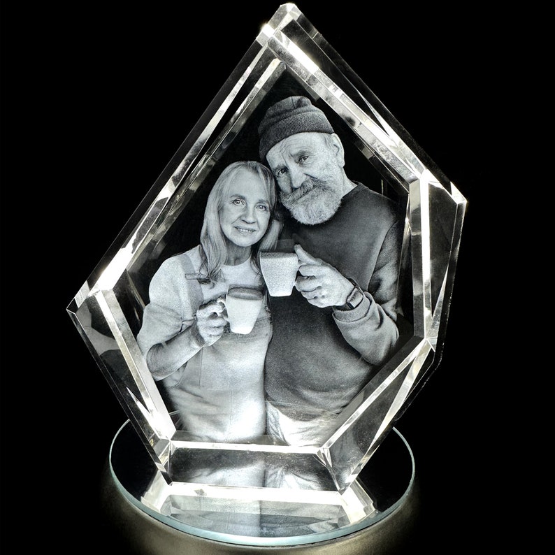 Personalized Gifts - 3D Crystal Photo Frame With LED Base | Custom ...