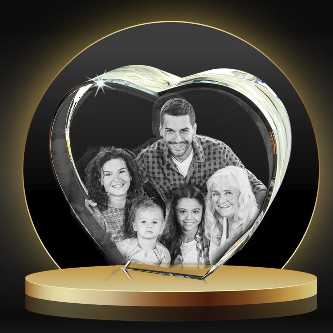 3D Crystal Photo – Custom Engraved Glass Portrait Keepsake ...