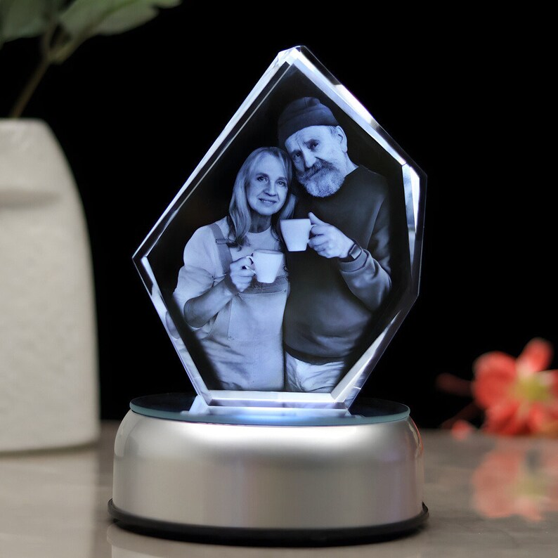 Personalized Gifts - 3D Crystal Photo Frame With LED Base | Custom ...