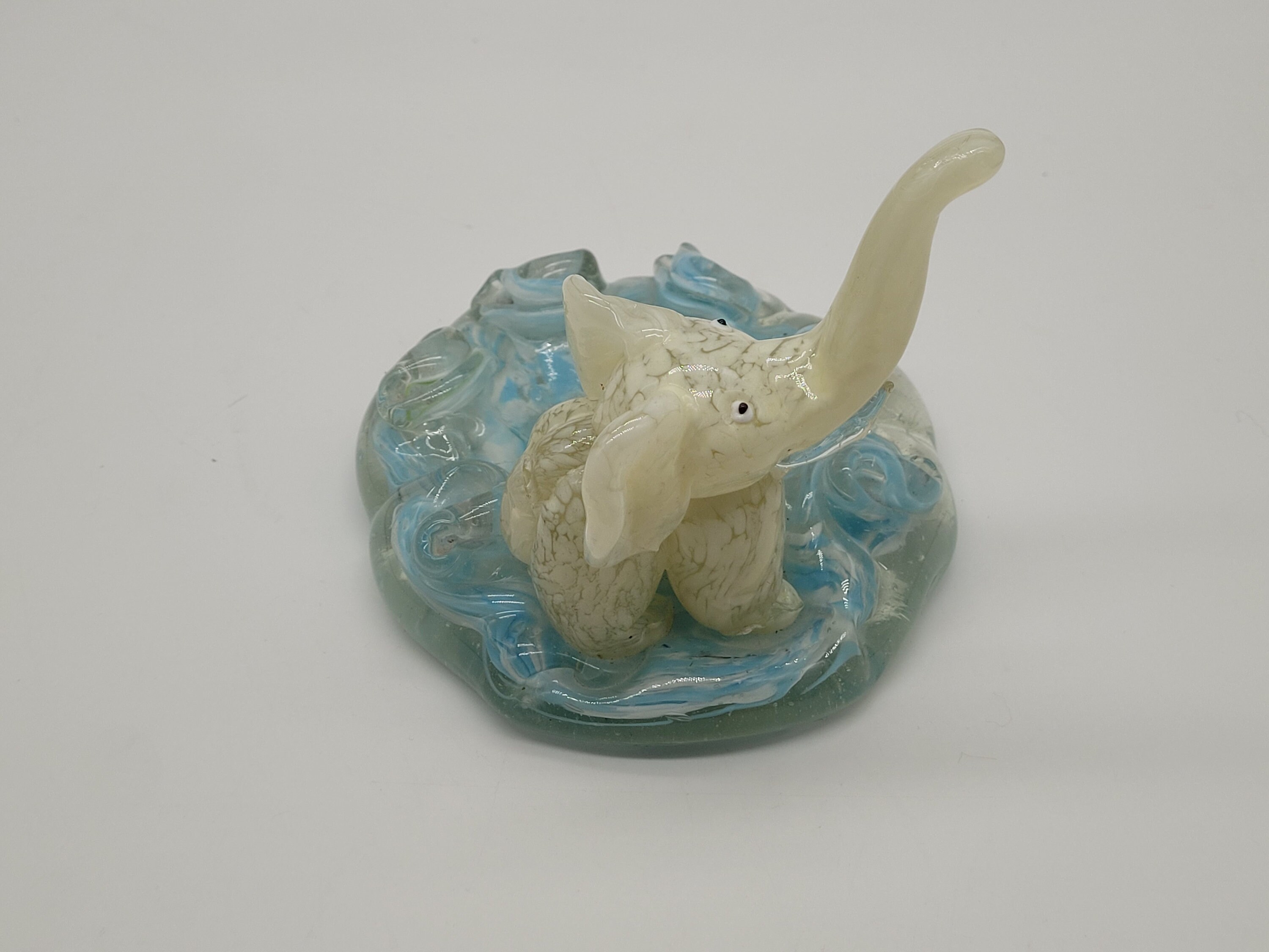 Uranium Glass Ashtray, Murano Sommerso, Elephant Ashtray, Italian Art ...