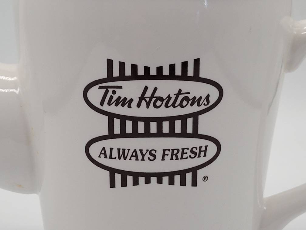 Vintage Tim Hortons Coffee Pot White Ceramic Teapot Original - Etsy