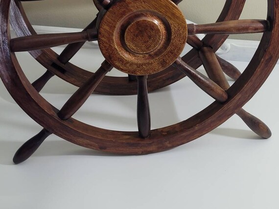 Wine Racks Wine & Beer Storage Brown Hardwood Antique Ships Wheel Wine ...