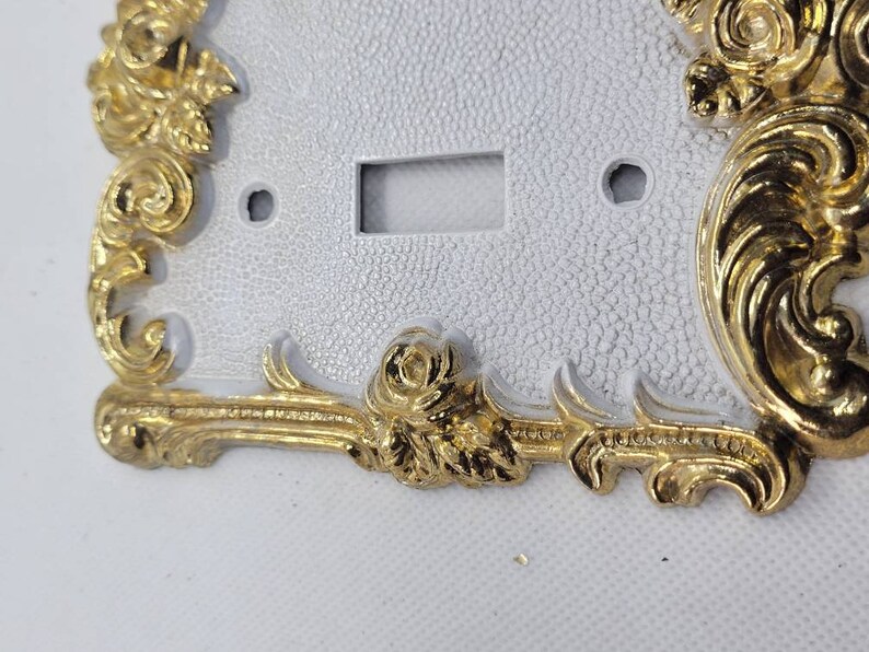 Vintage Ornate Metal Wall Plate Covers, Signed 1967 American Tack ...