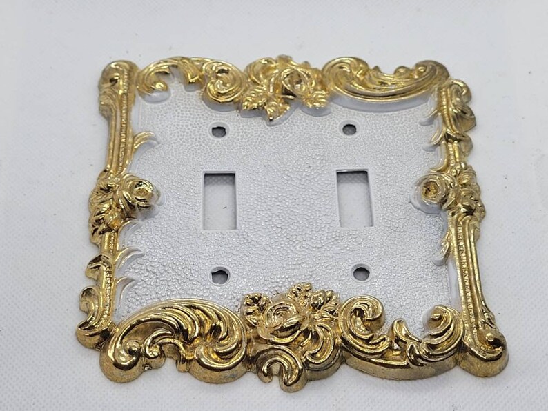 Vintage Ornate Metal Wall Plate Covers, Signed 1967 American Tack ...