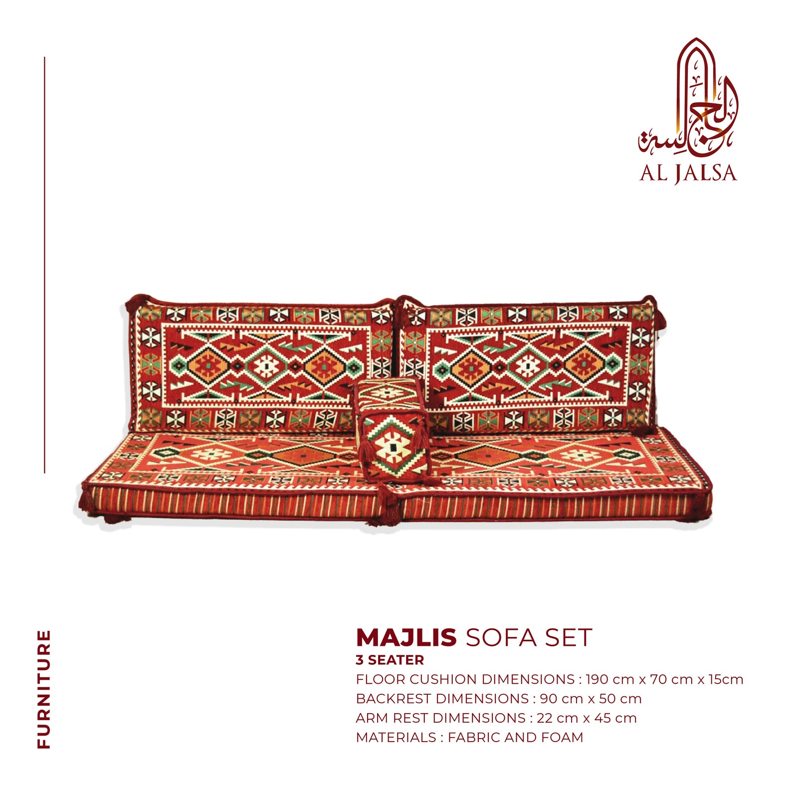 Al Jalsa UK - Arabic Majlis Floor Sofa Set, Floor Couch, Oriental Floor ...