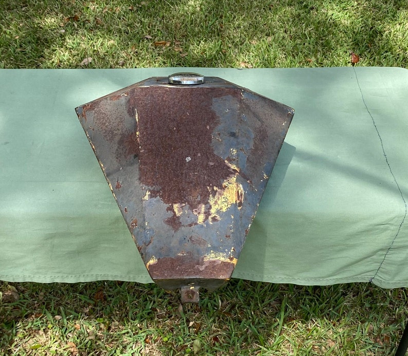 Vintage Prism Coffin Fuel Gas Tank: Custom Chopper Motorcycle Display ...