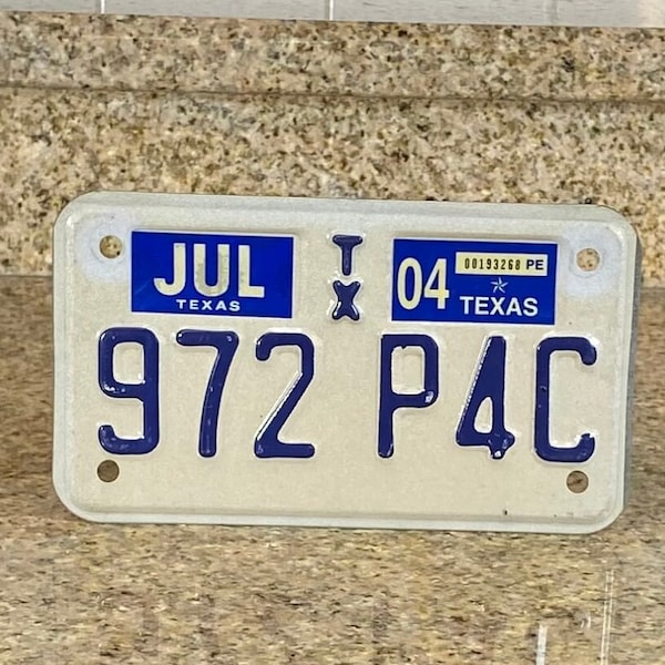 Motorcycle License Plate Embossed - Etsy