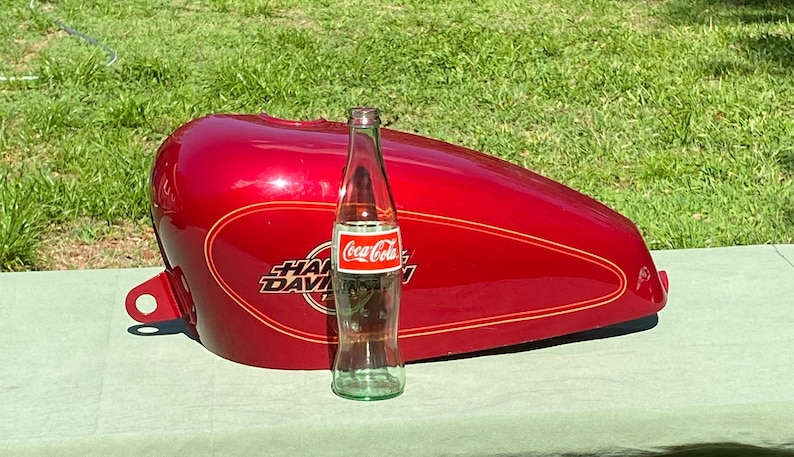 Vintage 1990s Harley Davidson Sportster Fuel Tank: Victory Red Peanut ...