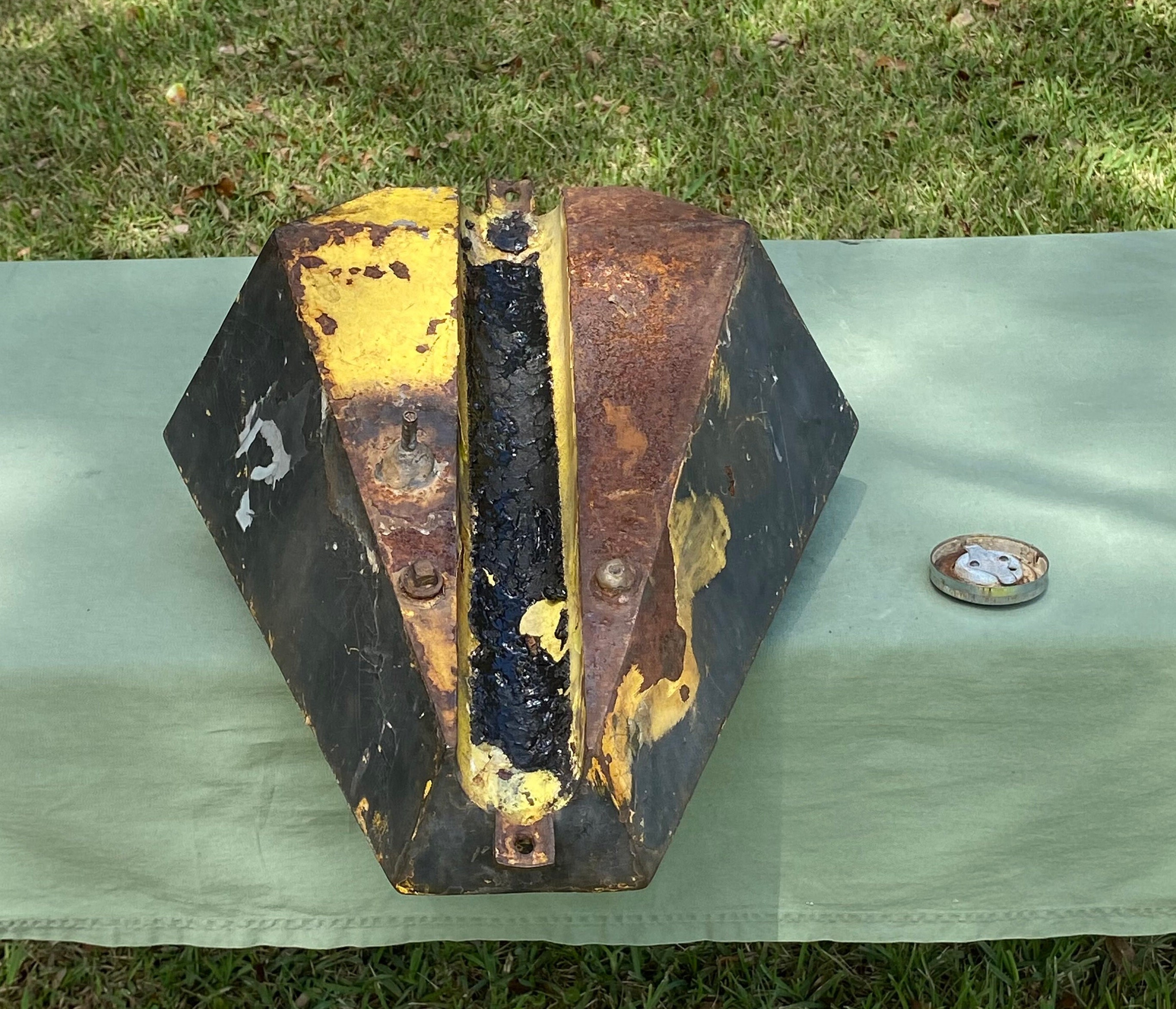 Prism Coffin Fuel Gas Tank Custom Harley Davidson HONDA Vintage BARN ...