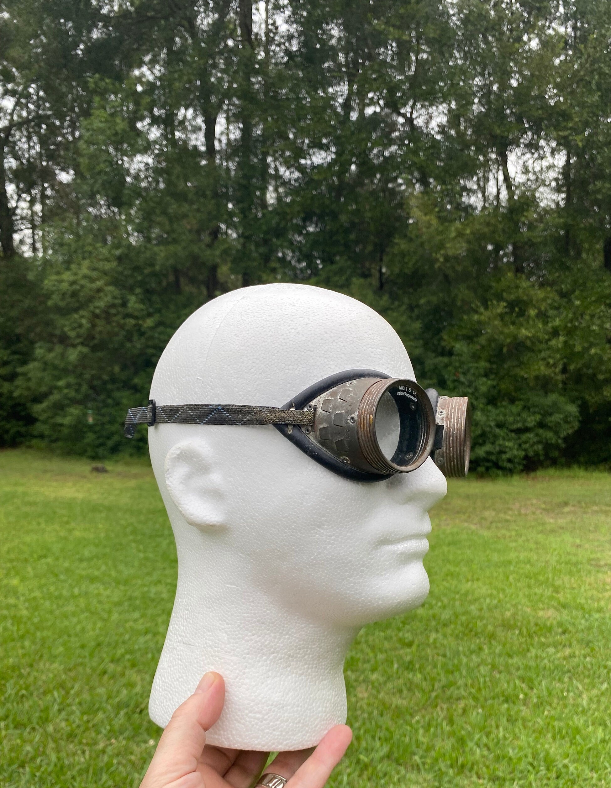 Round GSF 166 German Made Glass Goggles Safety Glasses Motorcycle ...