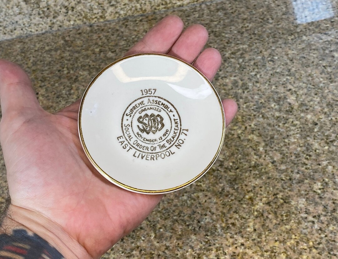 Masonic Plate Ashtray, Social Order of the Beauceant Event, 1957 ...