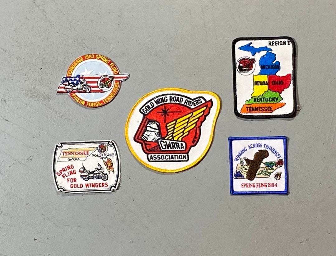 Honda Gold Wing Patches, Motorcycle Club, Woven Souvenir Badge, Lot of ...