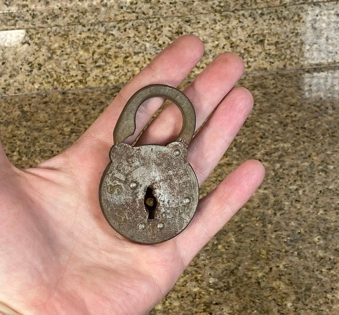 Steel State Padlock, Six Lever Slaymaker Lock, Collector Display Gift ...