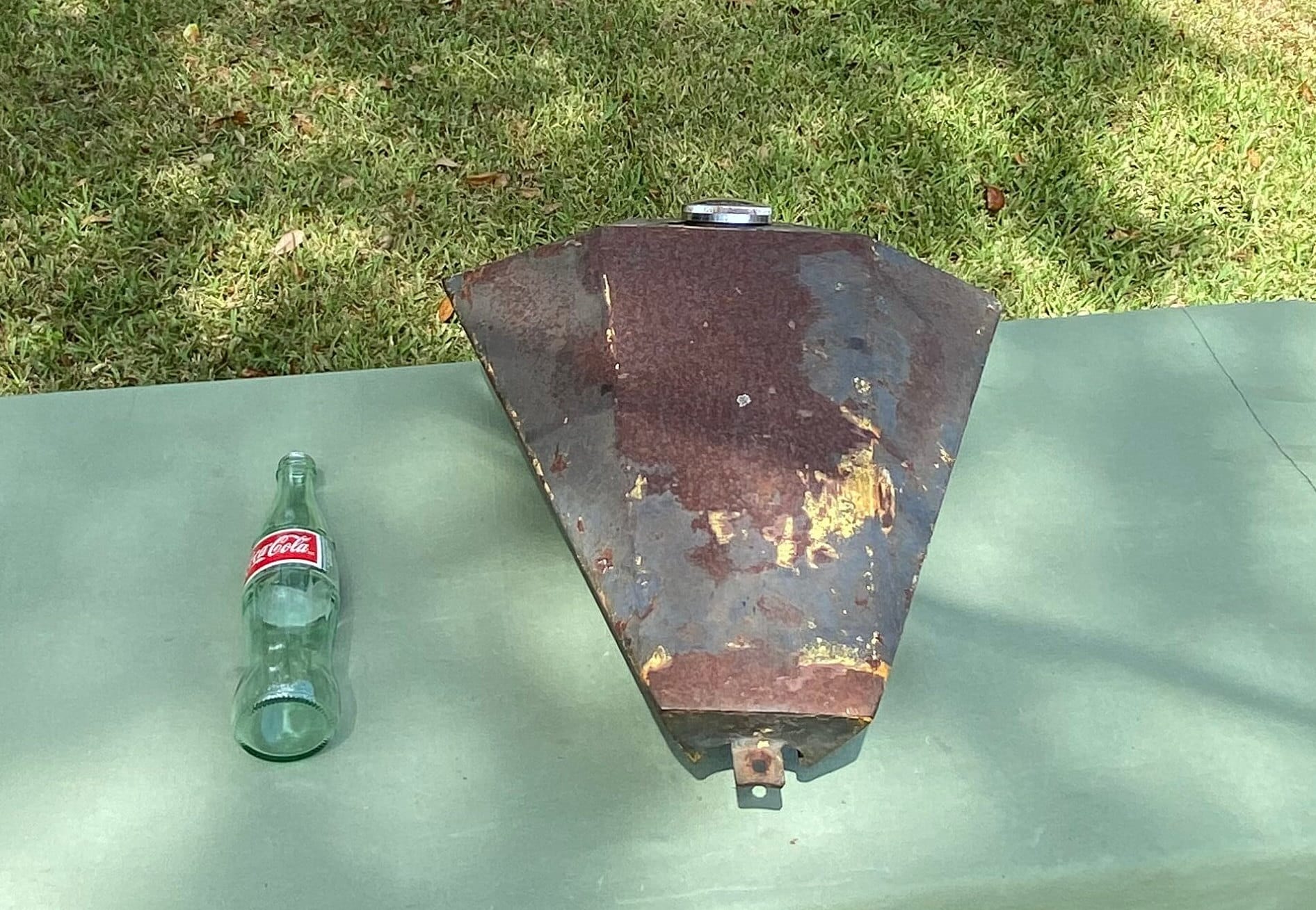 Prism Coffin Fuel Gas Tank Custom Harley Davidson HONDA Vintage BARN ...