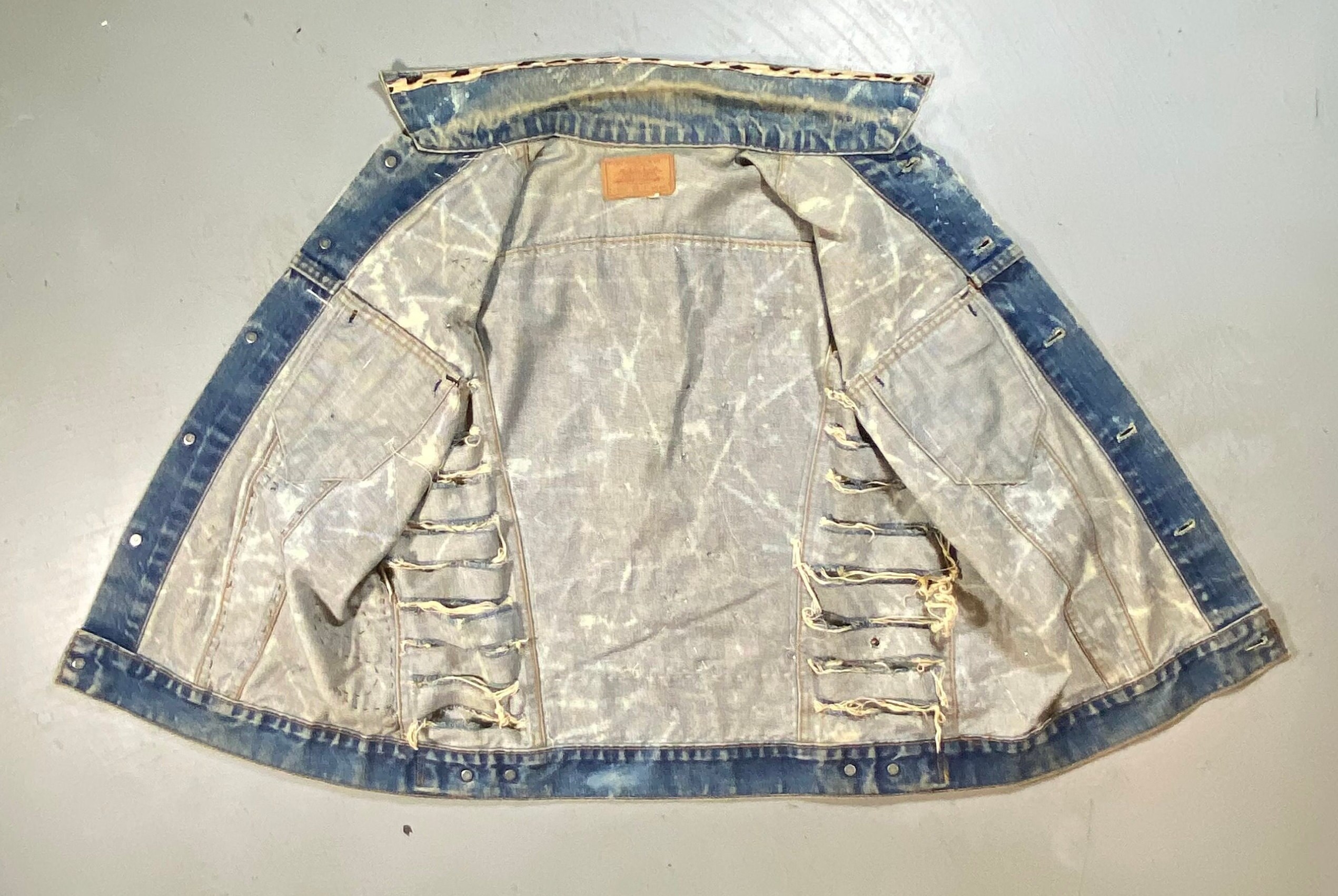 Custom Levi LEVIS Vintage Denim Vest Red Label / Made in USA / Battle ...