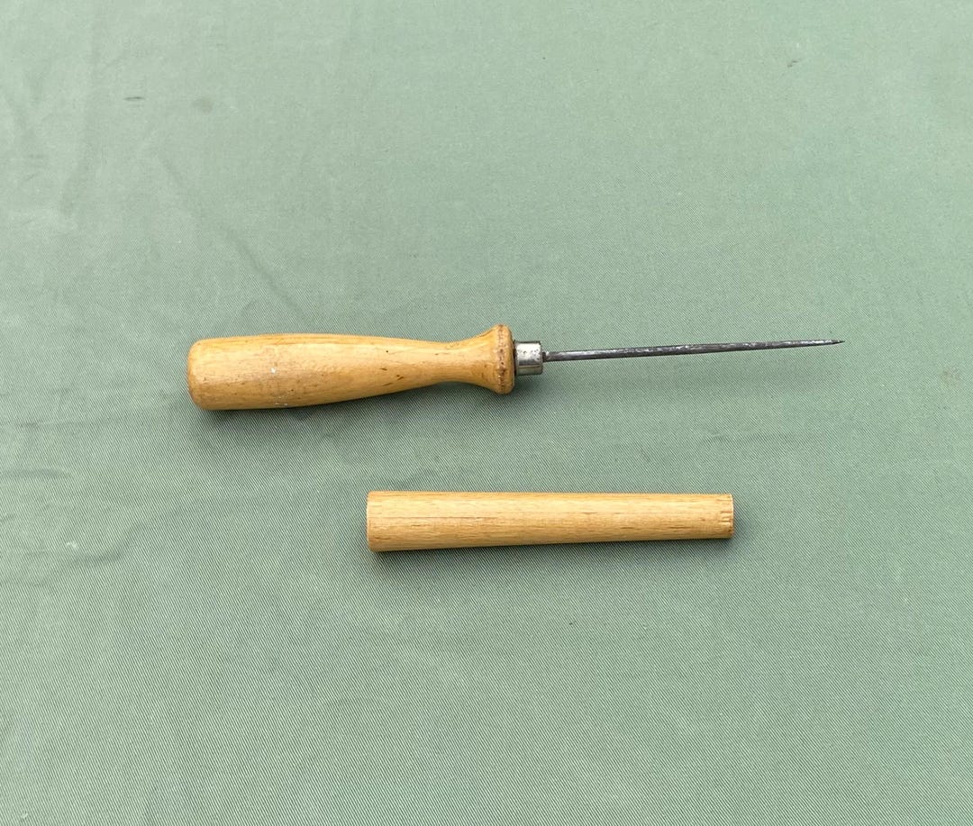 Vintage MCM Wooden Ice Pick With Sheath Cover - Etsy