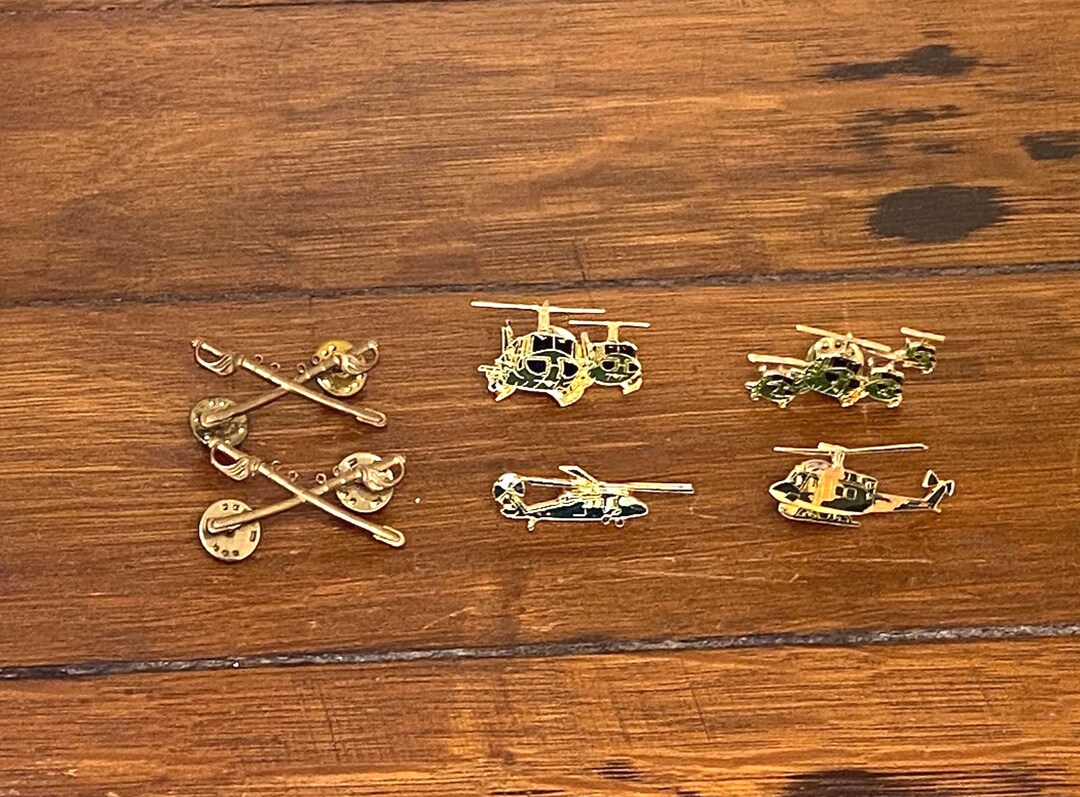Vintage US Army Huey Helicopter & Cavalry Swords Lapel Pin Lot (6) - Etsy