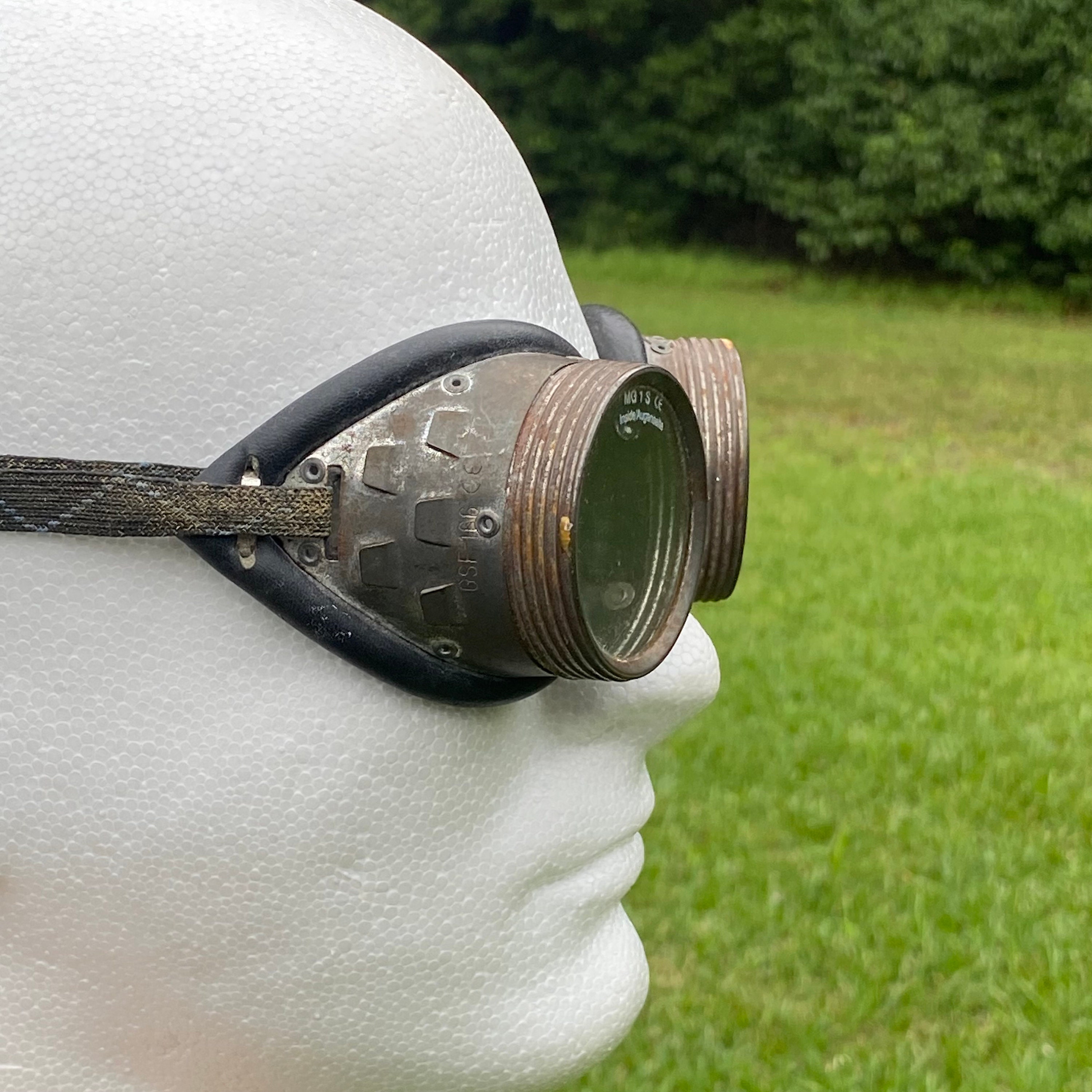 Round GSF 166 German Made Glass Goggles Safety Glasses Motorcycle ...