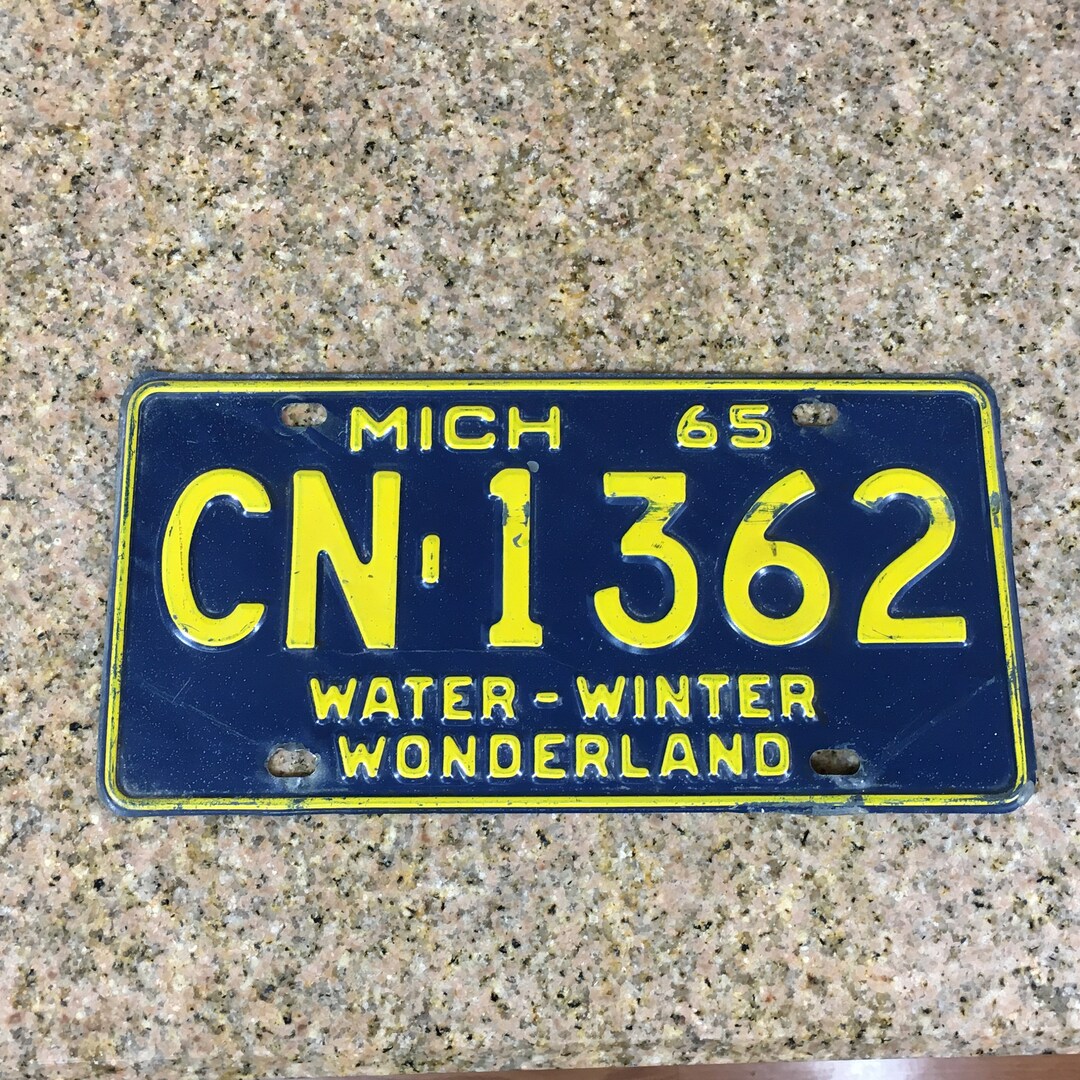 MI Michigan Car Automobile License Plate, Water-winter Wonderland, Tag ...