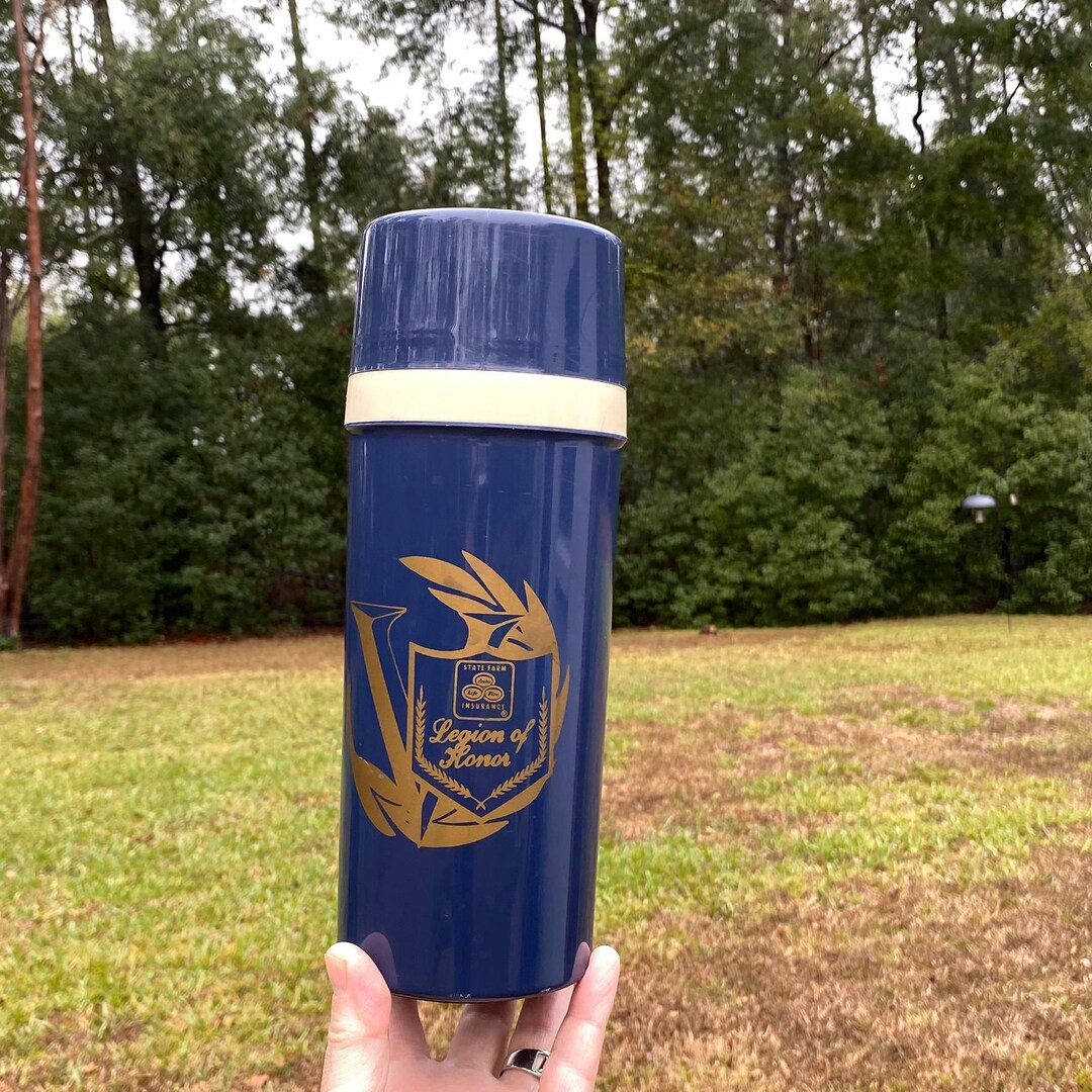 Vintage 1980s Aladdin Thermos: State Farm Legion of Honor Promo - Etsy